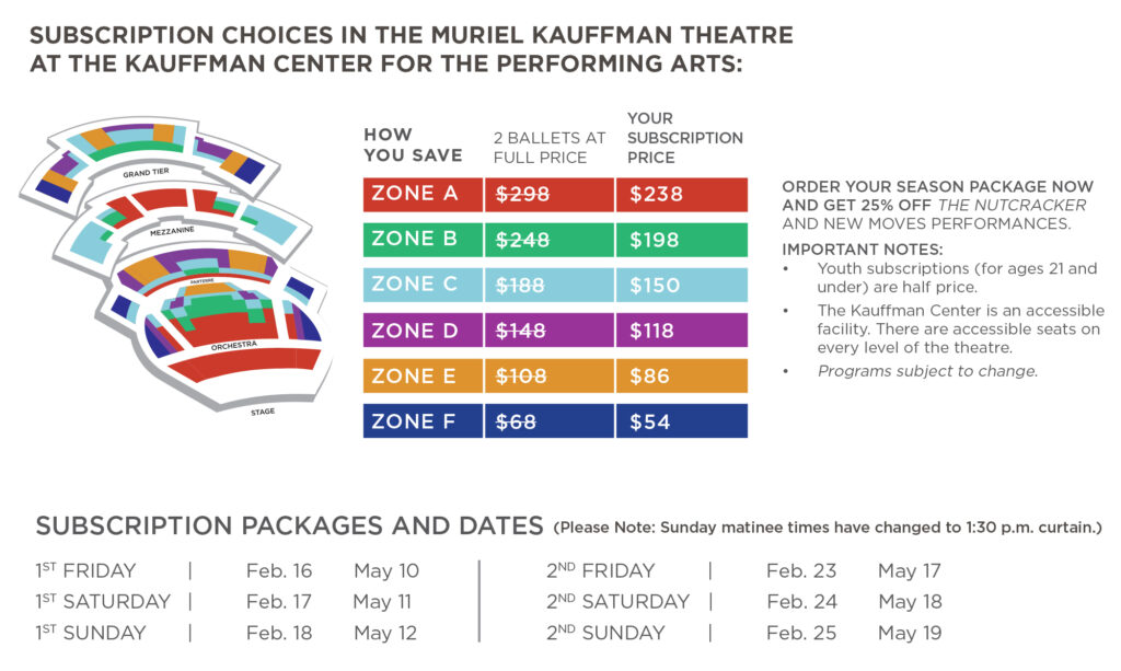 Kansas City Ballet Subscriptions - Great Benefits - Free Exchanges